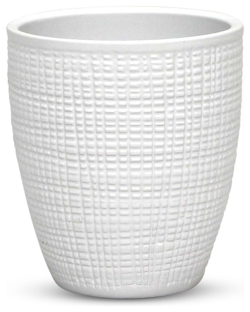 Elegante Corteza European Style Small Flower Pot Panna White ...