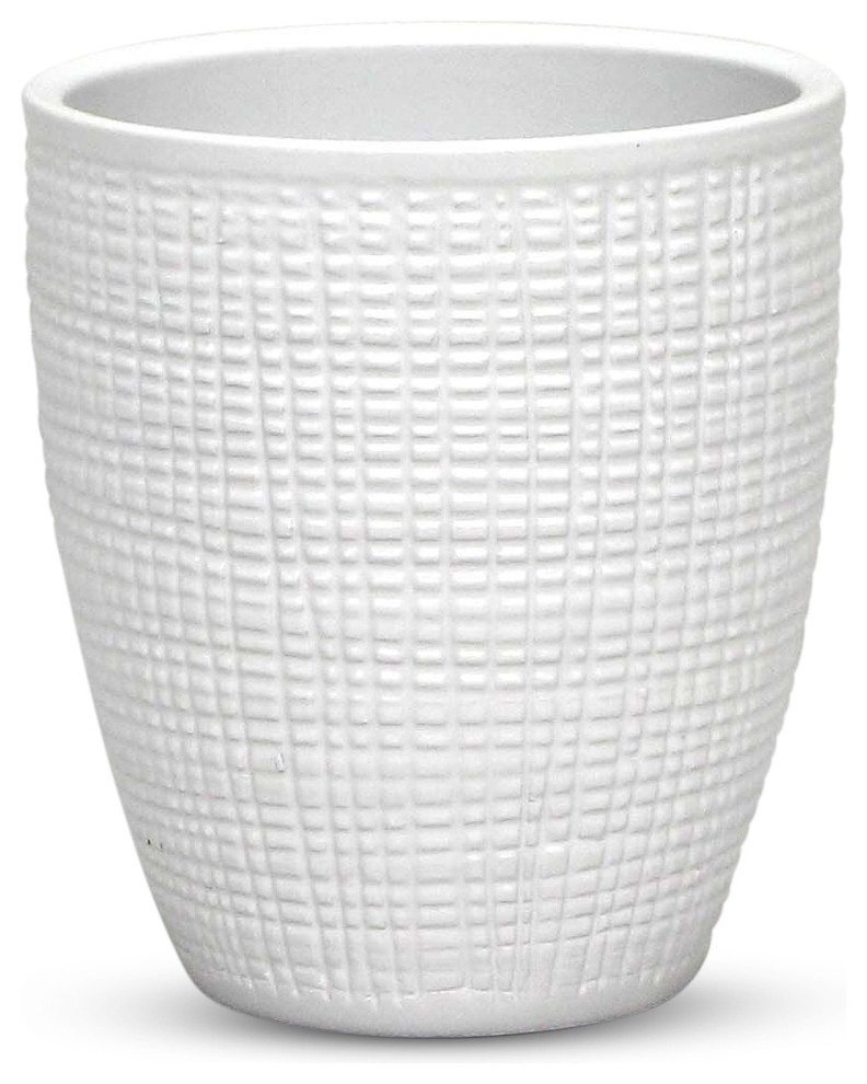 Elegante Corteza European Style Small Flower Pot Panna White ...