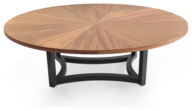 Walnut Veneer Oval Top Dining Table - Dining Tables - by Rotsen ...