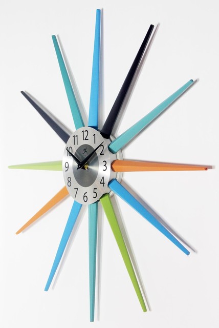 20.5 inch Multi-color Wall Clock Stellar by Infinity Instruments ...