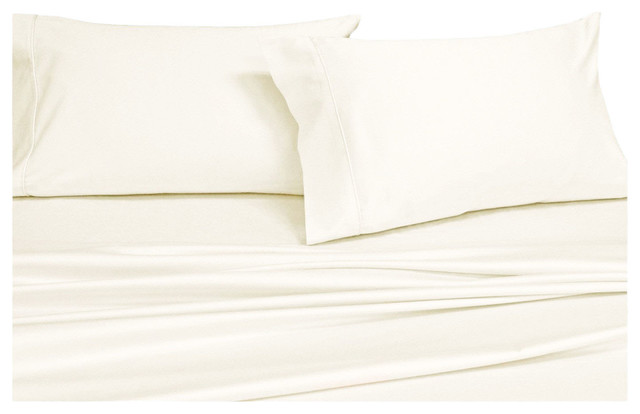 Split Top Solid Adjustable Sheet Set 650 Thread Count Contemporary