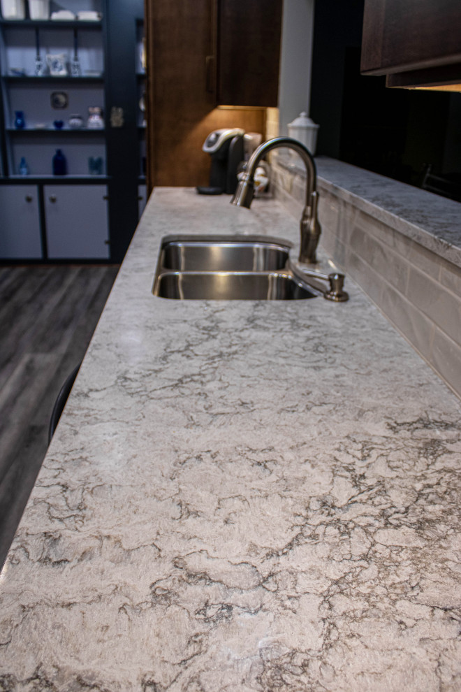 French Roast Kitchen Cabinetry with Eternia Quartz Countertop ...