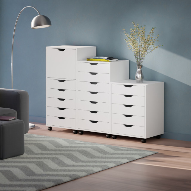 Halifax 3-Pc Multi-Drawer Storage Cabinet Set, White - Transitional ...