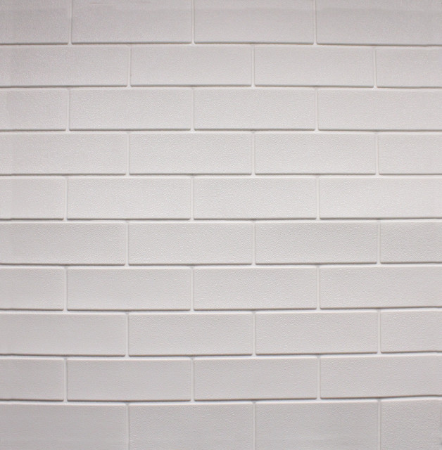 White Abstract Brick 3D Wall Panels - Industrial - Wall Panels - by ...