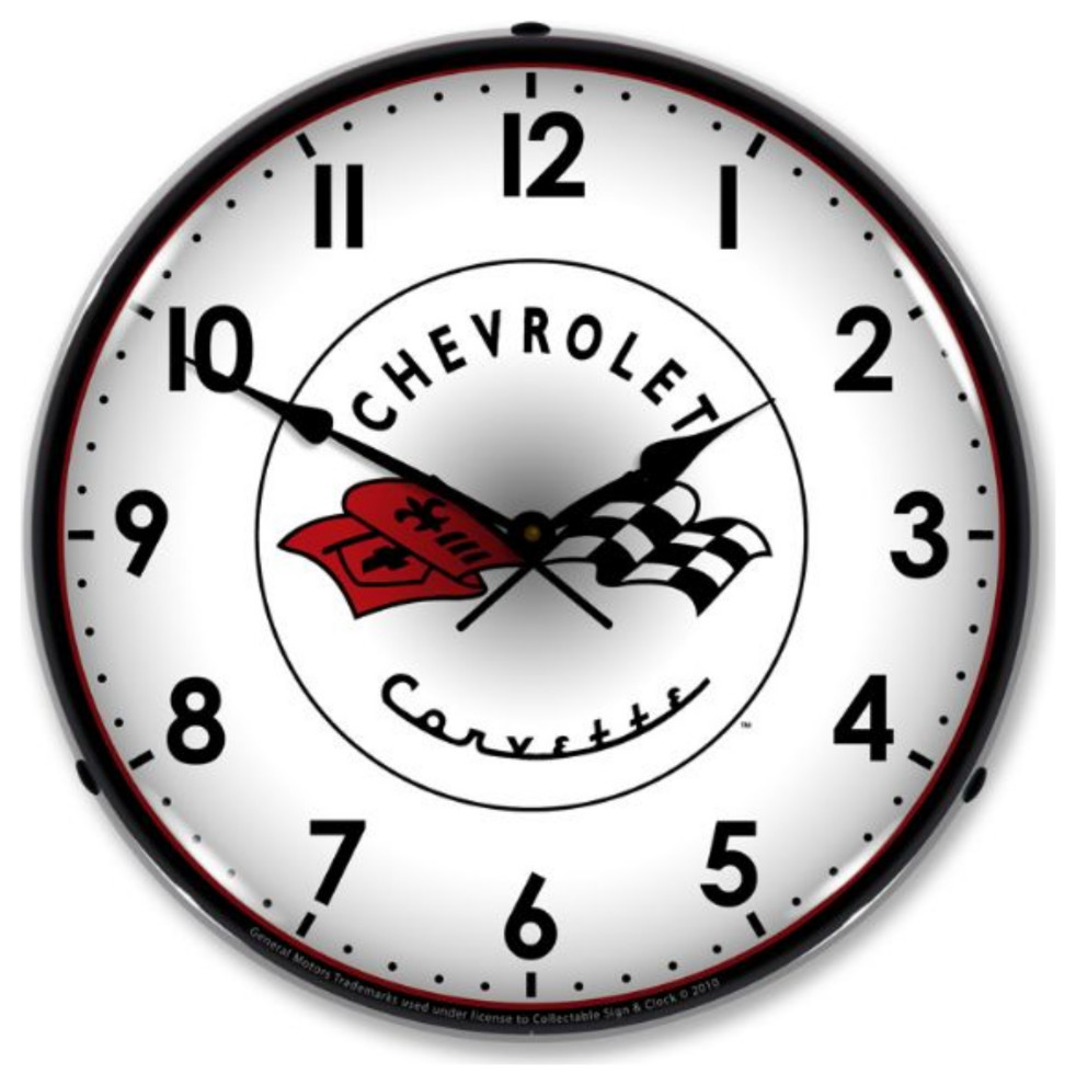 GM1001232 C1 Corvette Clock - Contemporary - Wall Clocks - by ...