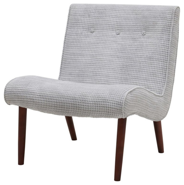 New Pacific Direct Alexis 17" Fabric Accent Chair in Squarespace Gray ...