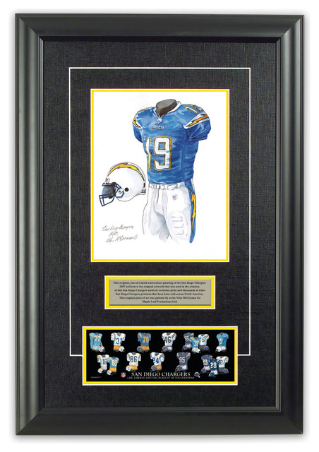 Original Art of the NFL 2007 San Diego Chargers Uniform - Traditional ...