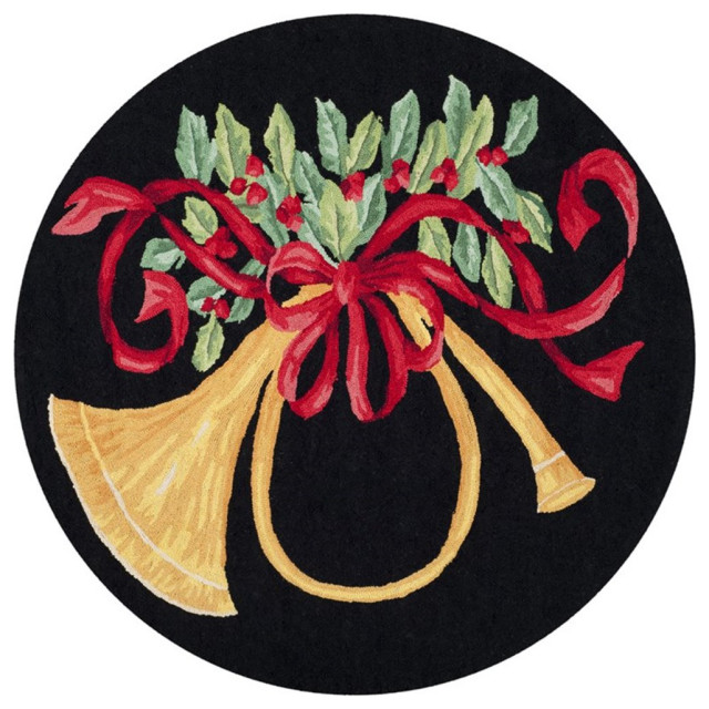 Safavieh Vintage Posters 3' Round Hand Hooked Wool Rug - Contemporary ...