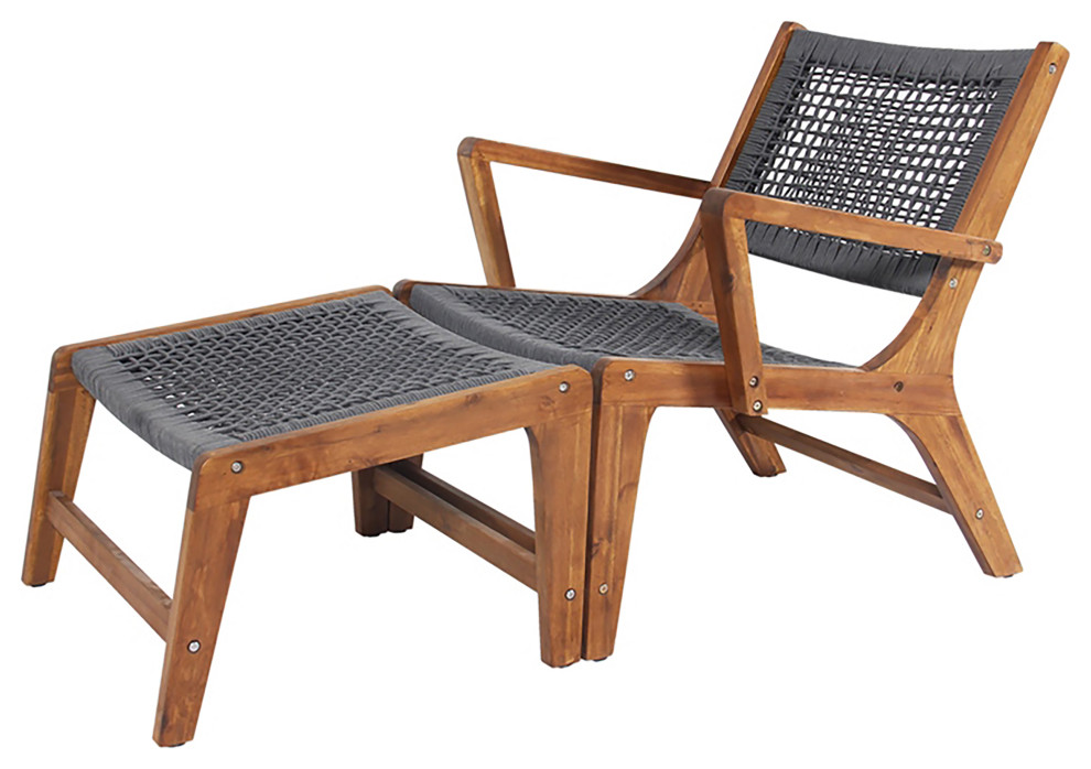 Twin Sevilla Rope Chair Set - Beach Style - Outdoor Lounge Chairs - by ...