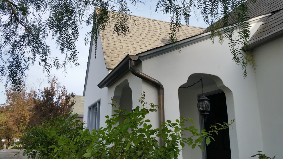 Bonderized Steel, 5 inch Half Round Seamless Gutters with Round ...