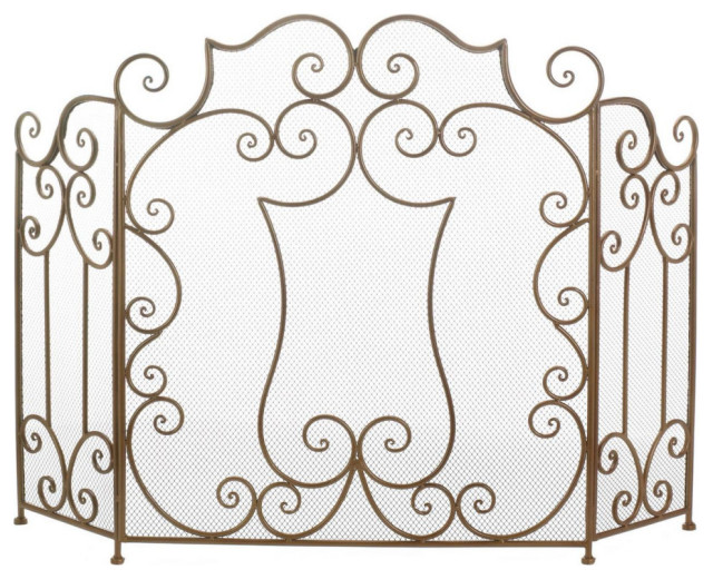 Modern Scroll Fireplace Screen - Contemporary - Fireplace Screens - by ...