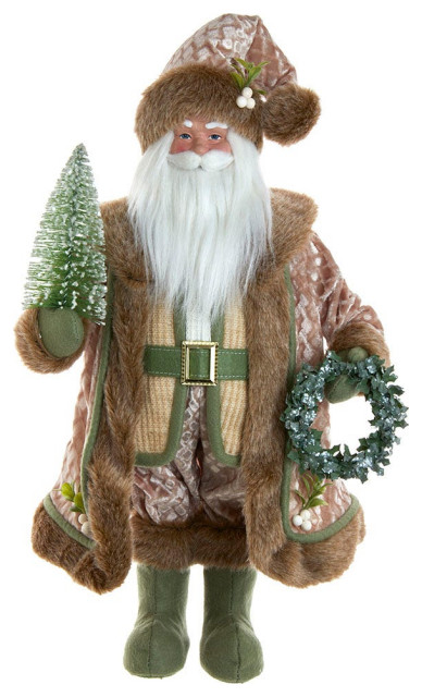 Kurt Adler 18" Sage and Neutral Santa Table Piece, 18" - Holiday ...