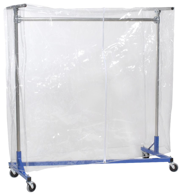Cover - Clear Vinyl w/ Zipper - 60"H - 64"L - for 5ft Z-Rack Clear, 60 ...