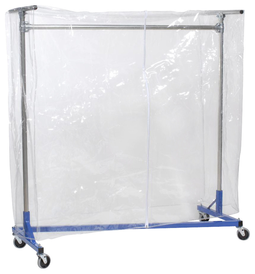 Cover - Clear Vinyl w/ Zipper - 60"H - 64"L - for 5ft Z-Rack Clear, 60 ...