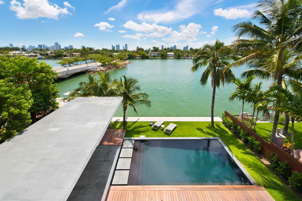 Miami Beach Water Front house - Contemporary - Deck - Miami - by ...