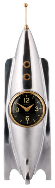 Pendulux Rocket Table Clock, One Size - Contemporary - Desk And Mantel ...