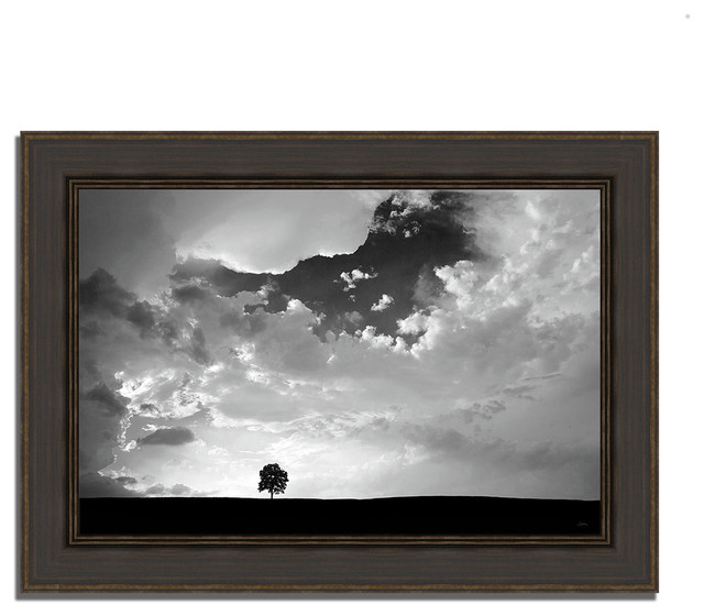 "Lone Tree" By Aledanda, Framed Painting Print, Ready To Hang ...