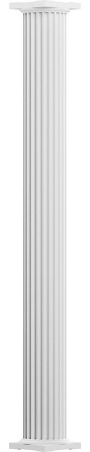 6" x 8' Endura-Aluminum Column, Round Shaft, Gloss White Finish w ...