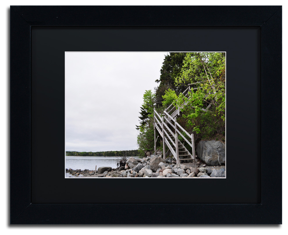 Nicole Dietz 'Steps At Pretty Marsh' Matted Framed Art, 14"x11 ...