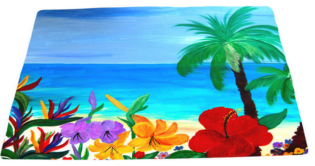 Beach Area Rugs, Tropical Beach, 48"x30" - Area Rugs - by Gifts by the ...