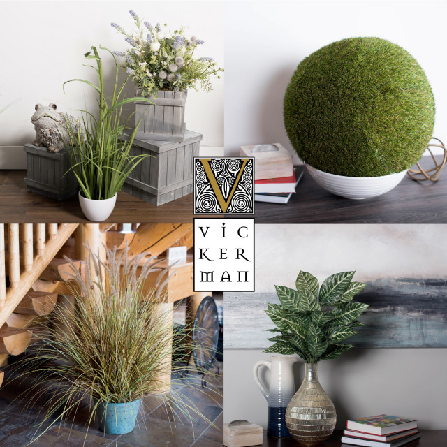Vickerman 20" Aquarius Echeveria, 20" - Contemporary - Artificial ...