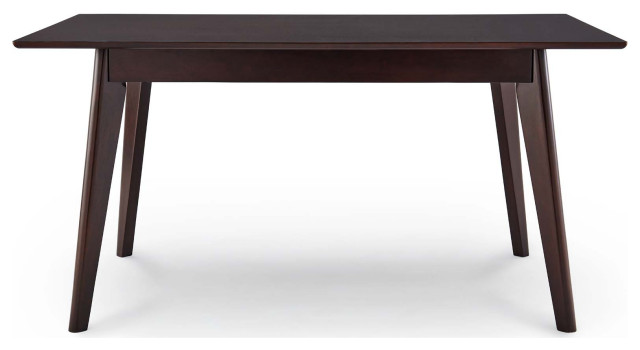 Dining Table, Rectangular, Wood, Drak Brown, Modern, Cafe Bistro ...