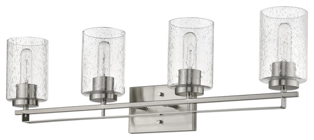 Orella 4-Light Satin Nickel Vanity - Transitional - Bathroom Vanity ...