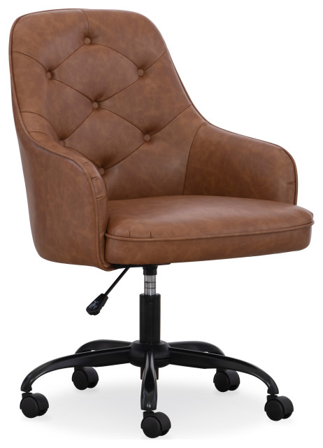 Sawyer Cognac Tufted Task Chair - Contemporary - Office Chairs - by ...