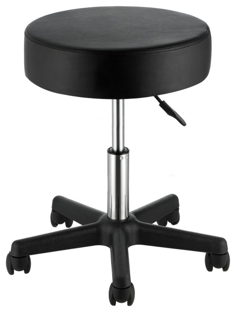 VEVOR Round Rolling Stool Swivel Stool With Wheels PU Leather Height ...