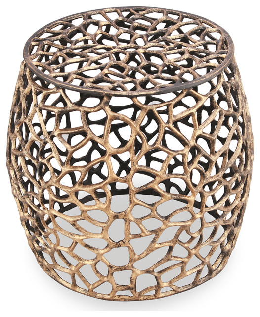 Branch and Lattice Pattern Garden Stool - Contemporary - Accent And ...