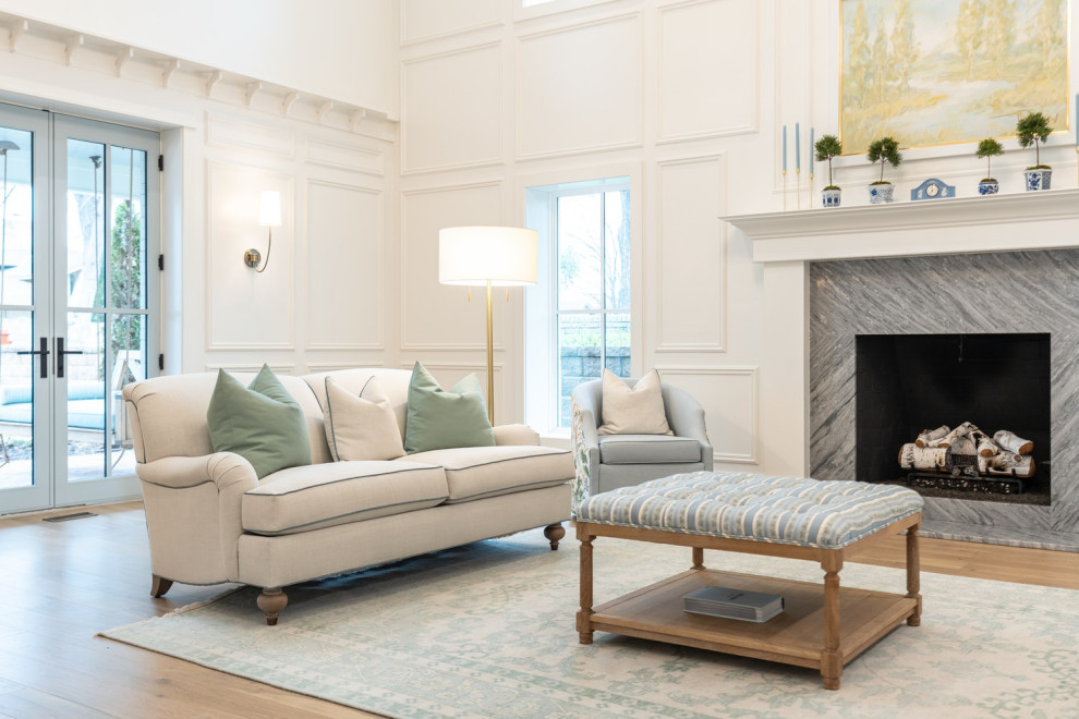 Grand Millenial in Quail Creek - Traditional - Living Room - Oklahoma ...