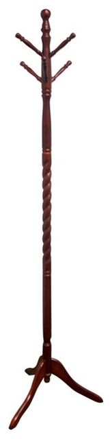 Twist Cherry Wooden Coat Rack - Traditional - Coatracks And Umbrella ...