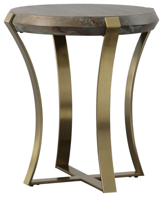 Uttermost - 22940 - Side Table - Unite - Brushed Brass - Contemporary - Side Tables And End ...
