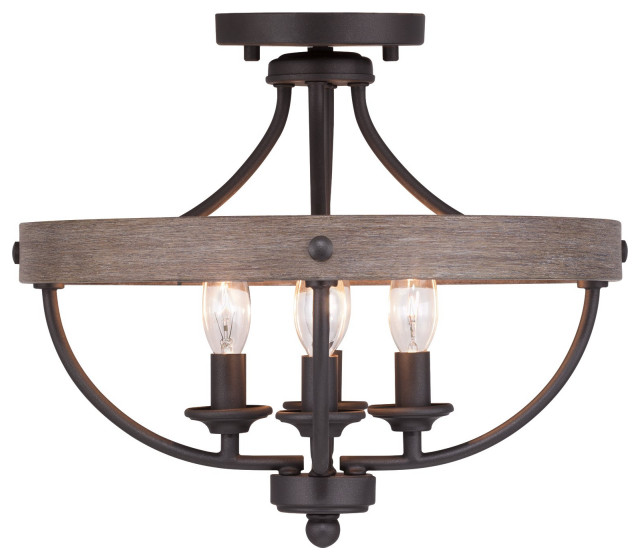 Luxury French Country Ceiling Light, Charcoal, UHP3441 - Traditional ...