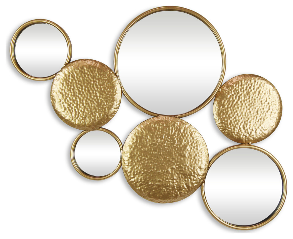 Benuve Golden Multi Level Wall Mirror - Contemporary - Wall Mirrors ...