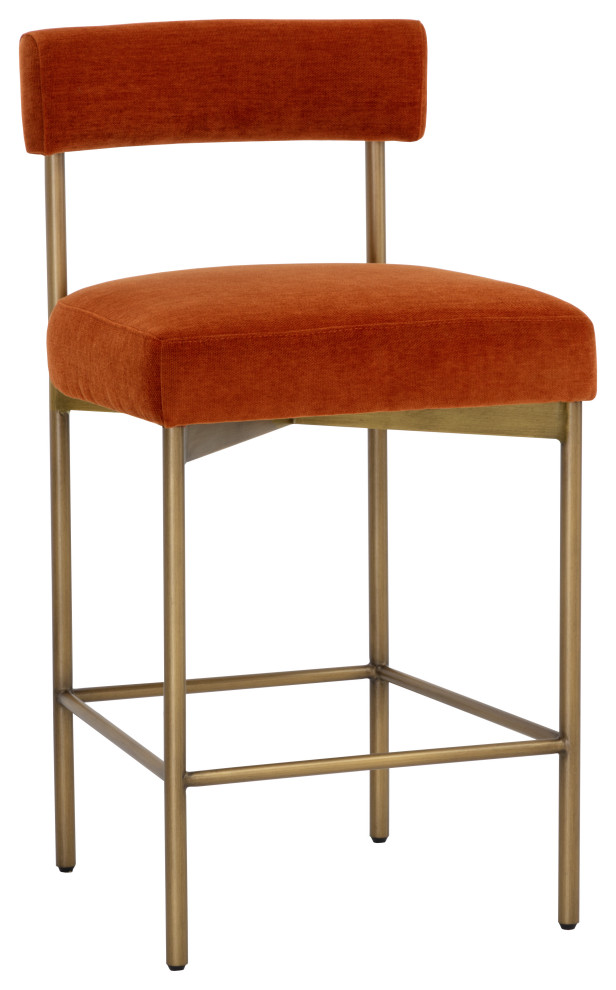 Seneca Counter Stool Antique Brass Danny Rust - Contemporary - Bar ...
