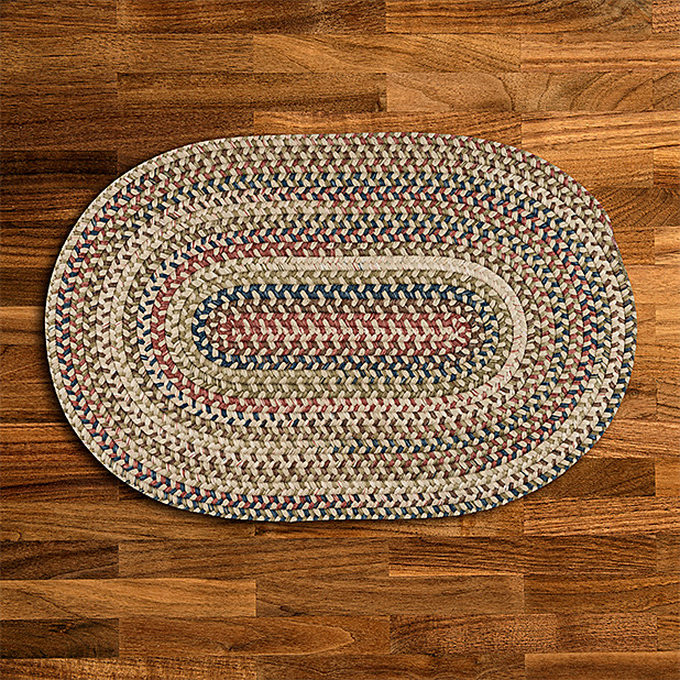 Cedar Cove Natural 2'x8', Runner Oval Rug, Braided - Contemporary ...
