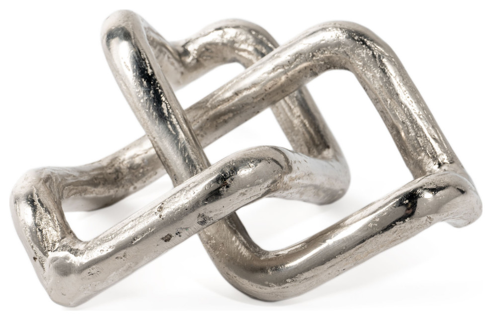 Constance Silver Knot Metal Sculpture - Contemporary - Decorative ...
