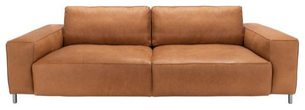 Garvon Leather Sofa - Contemporary - Sofas - by Rustic Home Decor | Houzz