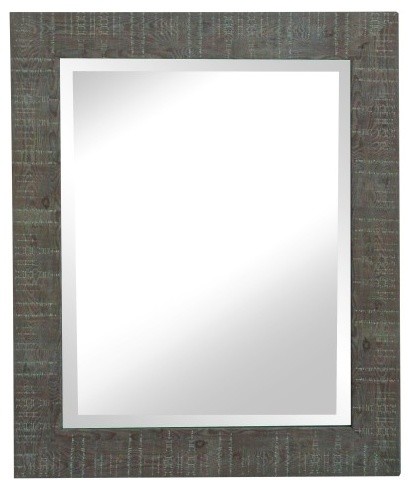 Plastic Framed Mirror, Brown Texture Finish - Wall Mirrors - by HedgeApple