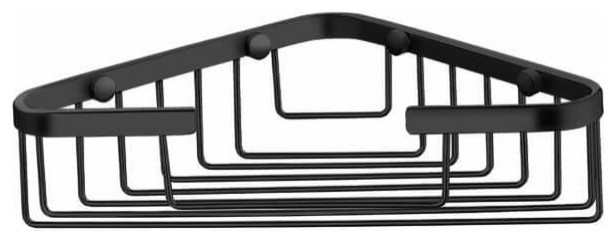 Corner Matte Black Shower Basket - Modern - Shower Caddies - by ...