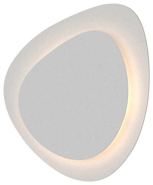 Abstract Panels Architectural 2-Plate LED Sconce, Textured White, Small ...