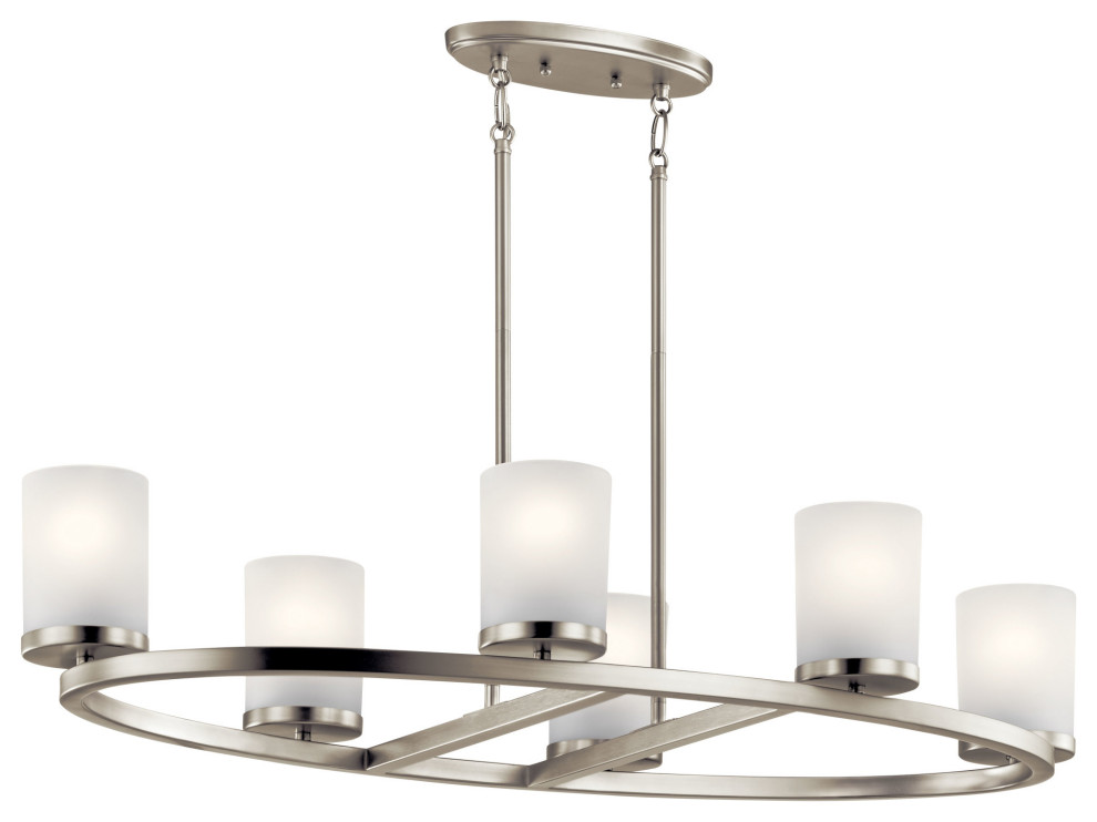 Kichler 44038 Daimlen 6 Light 39"W Linear Chandelier - Transitional ...