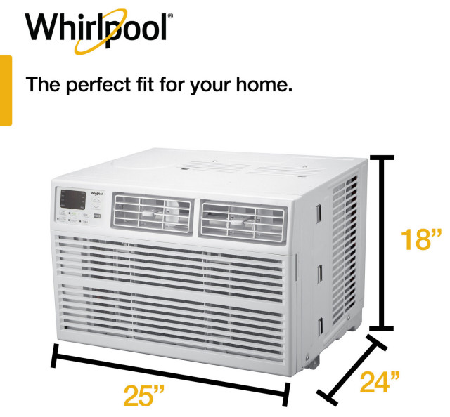Whirlpool 15,000 BTU 115V Window-Mounted Air Conditioner With Remote ...