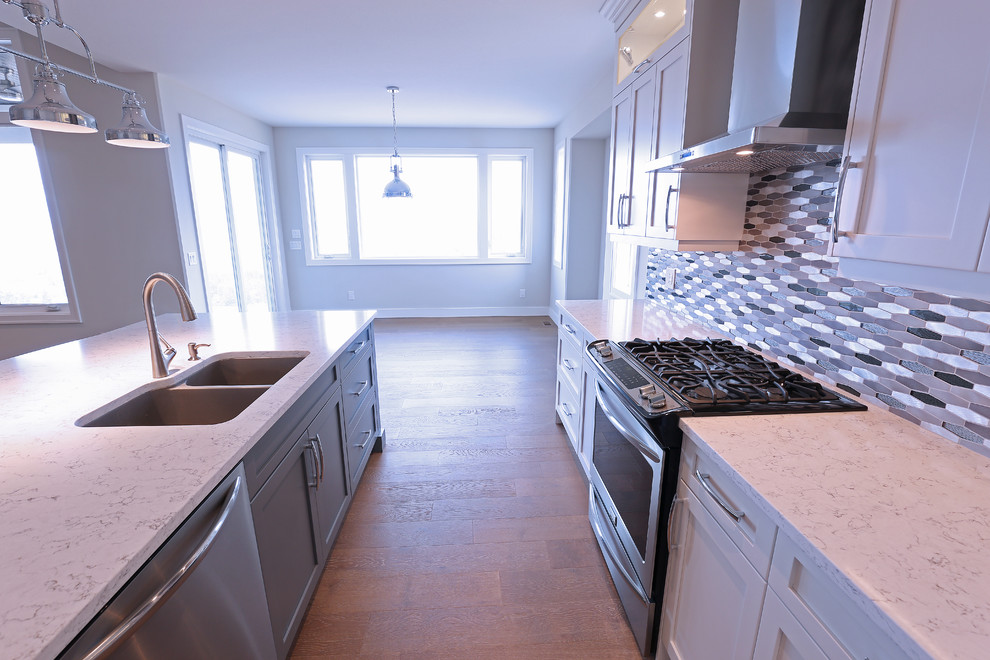 Silestone White Arabesque Quartz Kirschner Mountain - Modern - Kitchen ...