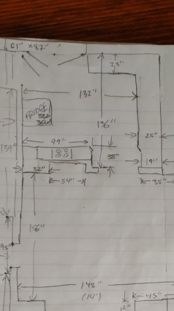 Need help with small 11x13 kitchen design in craftsman home!