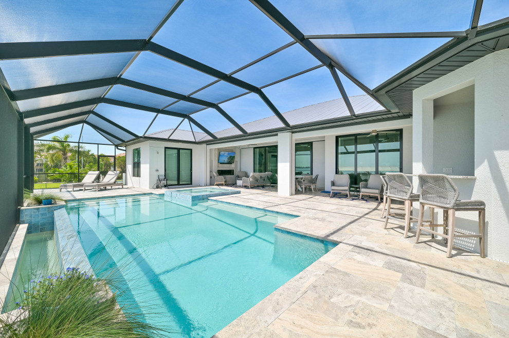 Cape Coral Contemporary Coastal Design - Beach Style - Pool - Miami ...