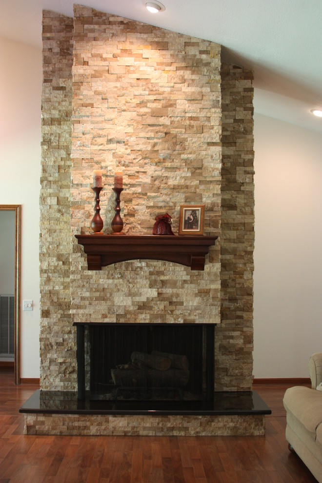 Stone Fireplace - Transitional - Family Room - Houston - by Houston ...