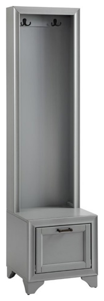 Bowery Hill Transitional Engineered Wood Hall Tree in Distressed Gray ...