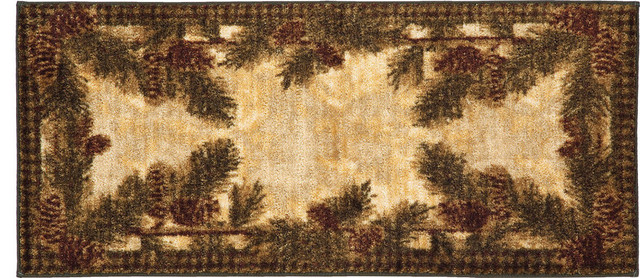 Pine Cone Gingham Rug, 20"x44" - Rustic - Area Rugs - by Rugs of Dalton ...